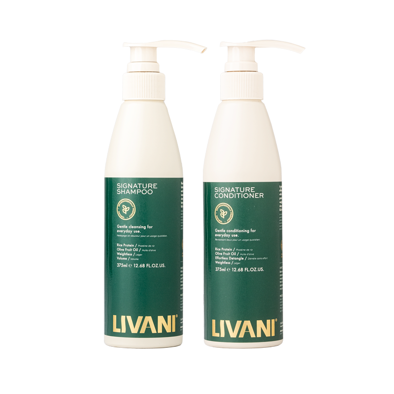 Shampoo + Conditioner - Signature Duo (100% Vegan) 375ml - Daily Shine ...