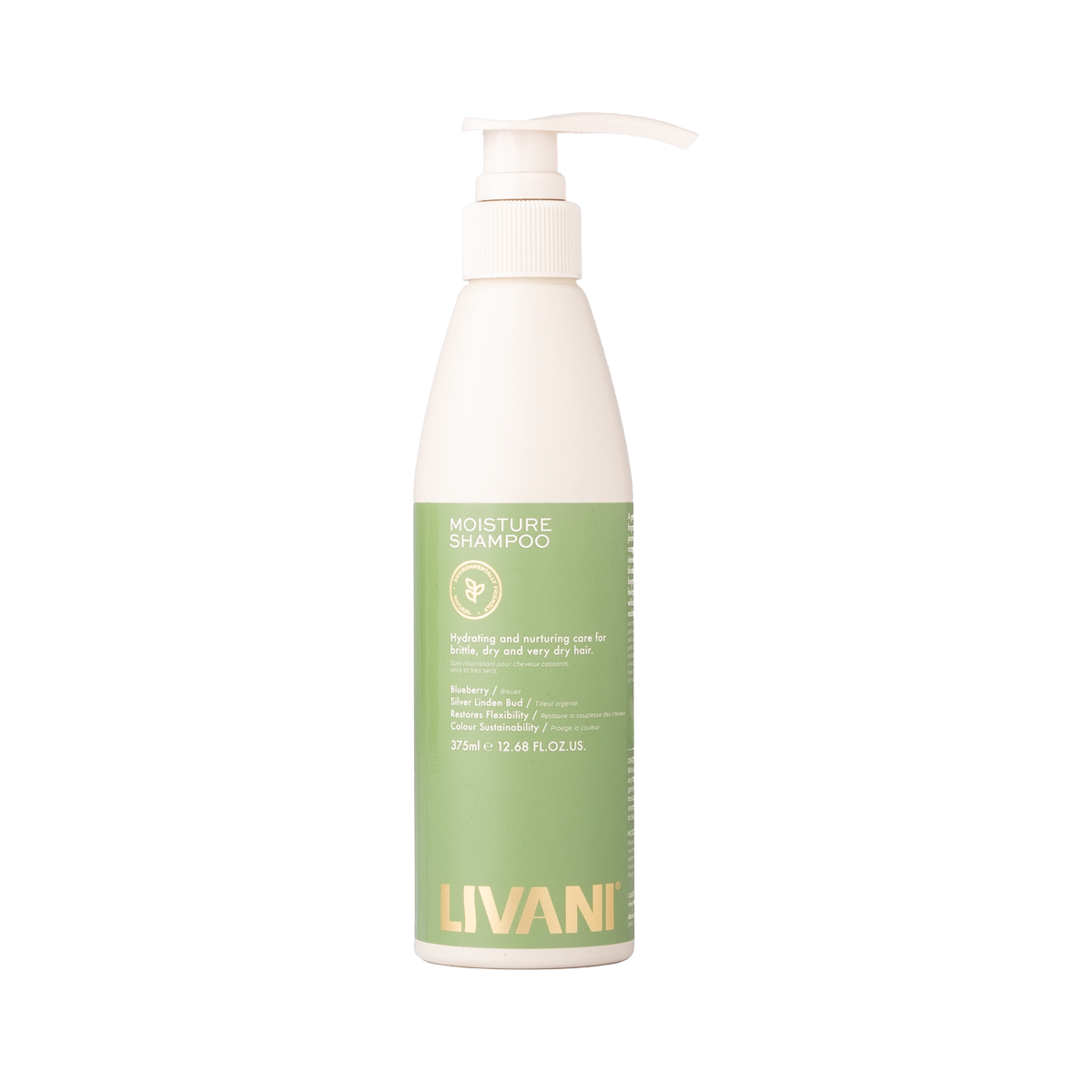 Moisture Shampoo (100% Vegan) 375ml - Deep Moisture + Softens // LIVANI